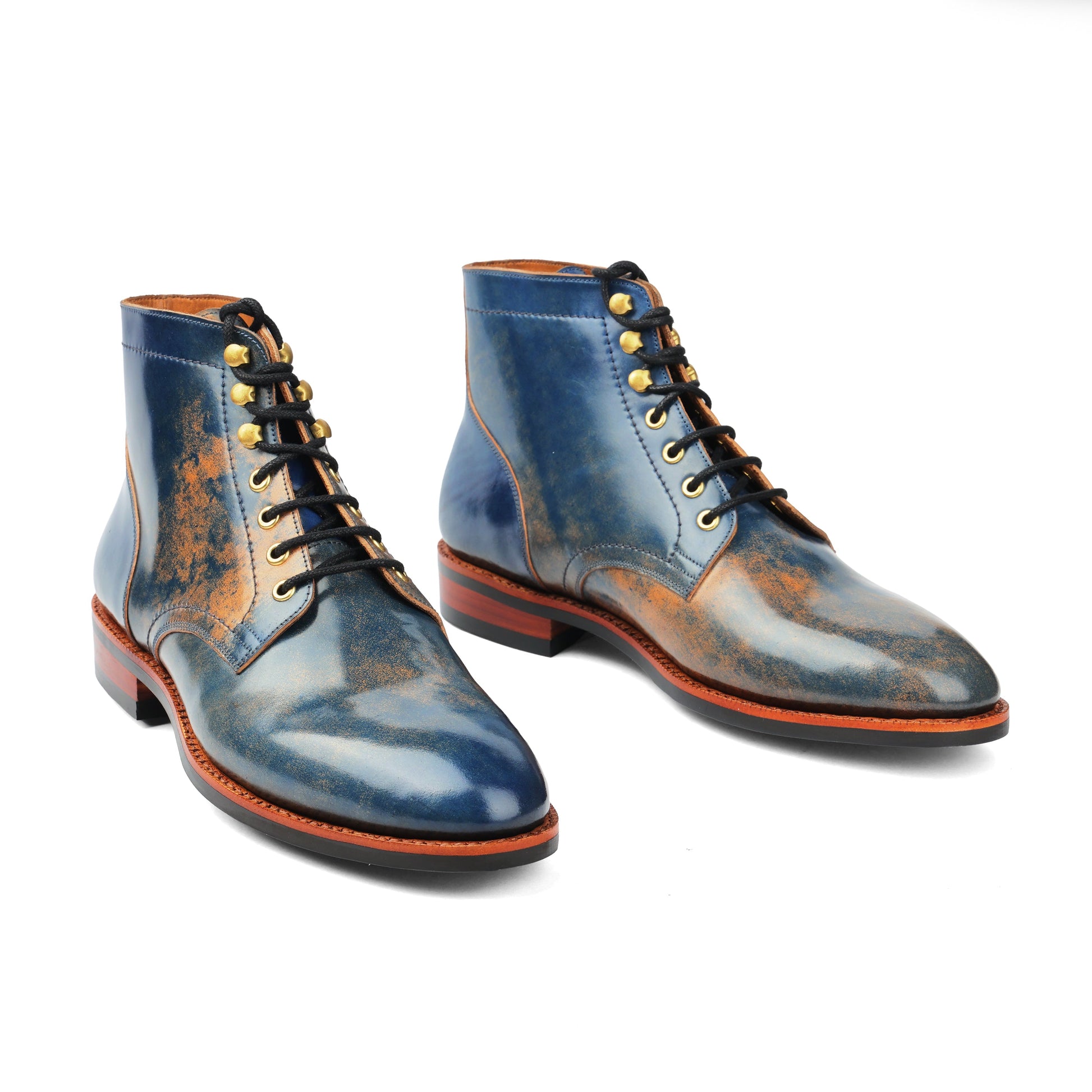 Ocean - Derby Boot - Shell Cordovan Marble Blue – The Shoe Snob